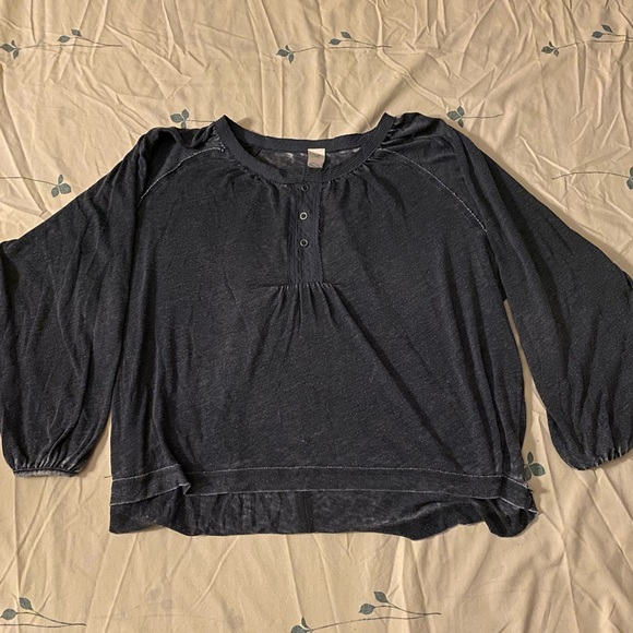 We The Free | Tops | Comfy Gray Button Top | Poshmark